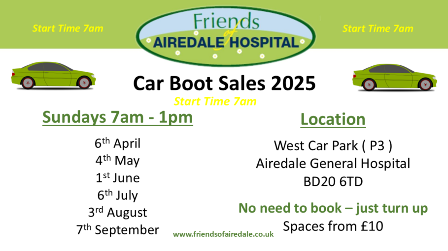 Car Boot Sale Dates 2025 | Friends of Airedale